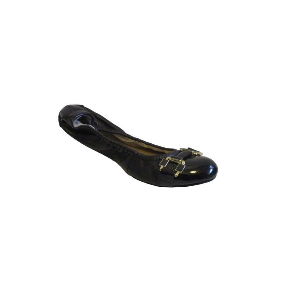 *Tahari Black Patent Toe Tip 'Gloria' Ballet Flats - Gem